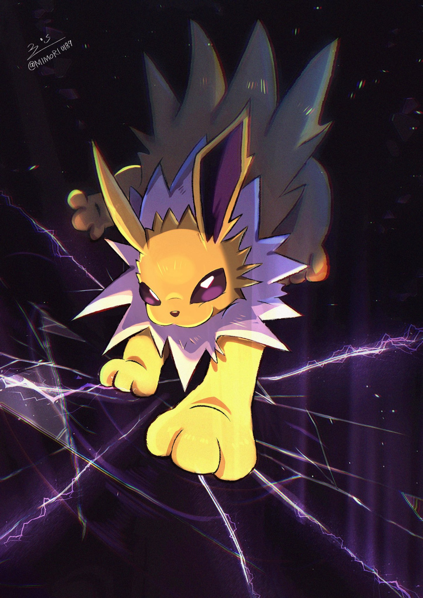 Safebooru - animal focus broken glass full body glass highres jolteon ...