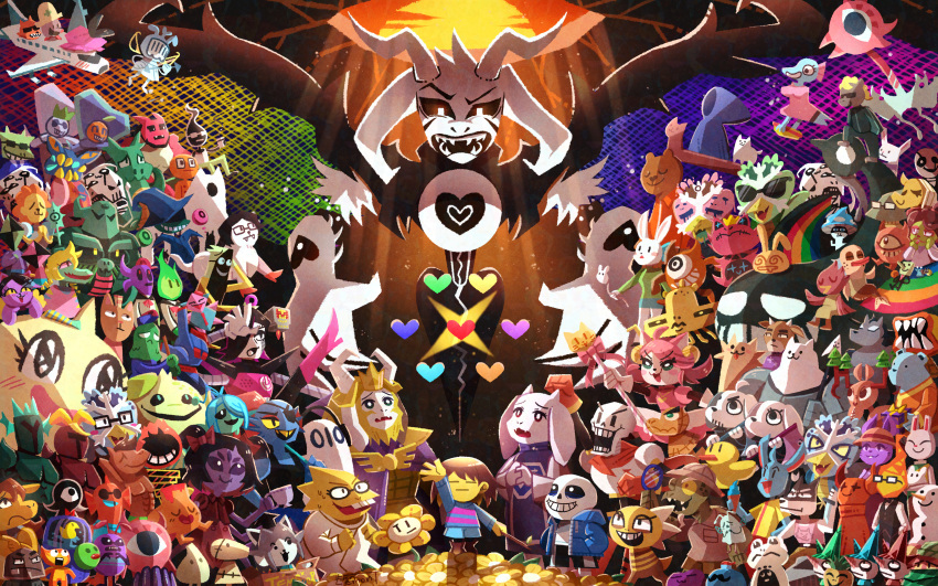 Safebooru - 6+boys 6+girls 6+others aaron (undertale) absurdres ...