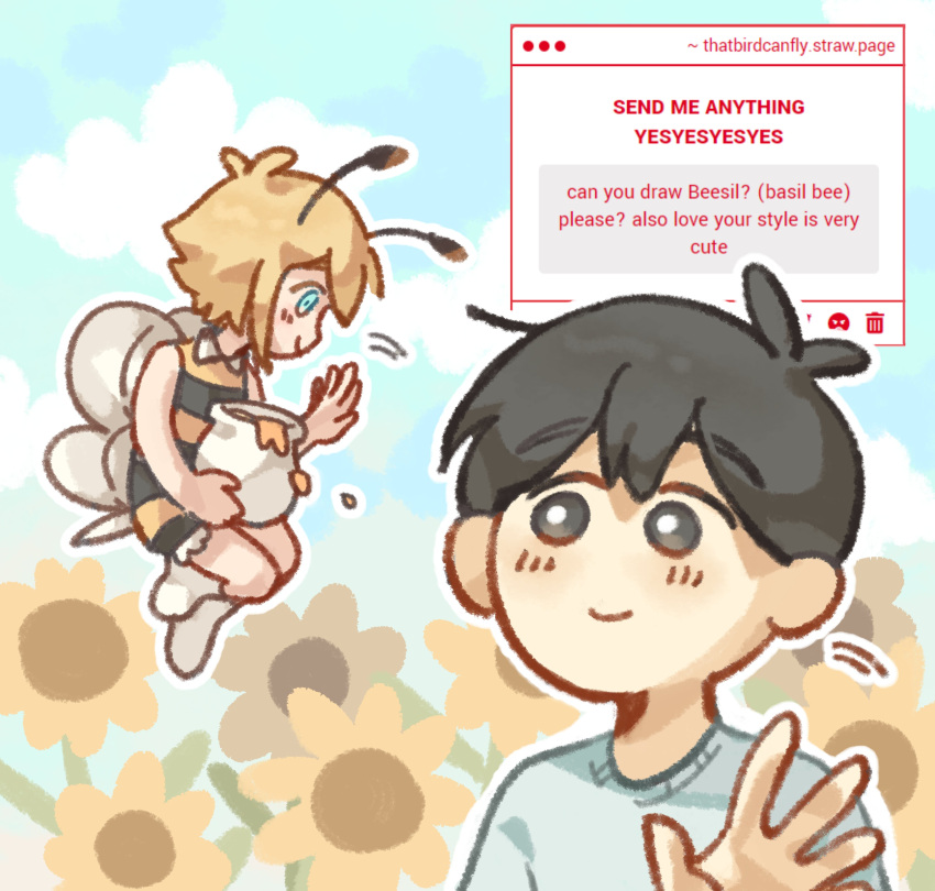 Safebooru - 2boys absurdres alternate costume antenna hair arthropod ...