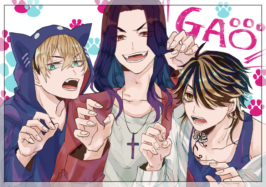 Safebooru - 3boys animal hood baji keisuke bangs black eyes black hair ...