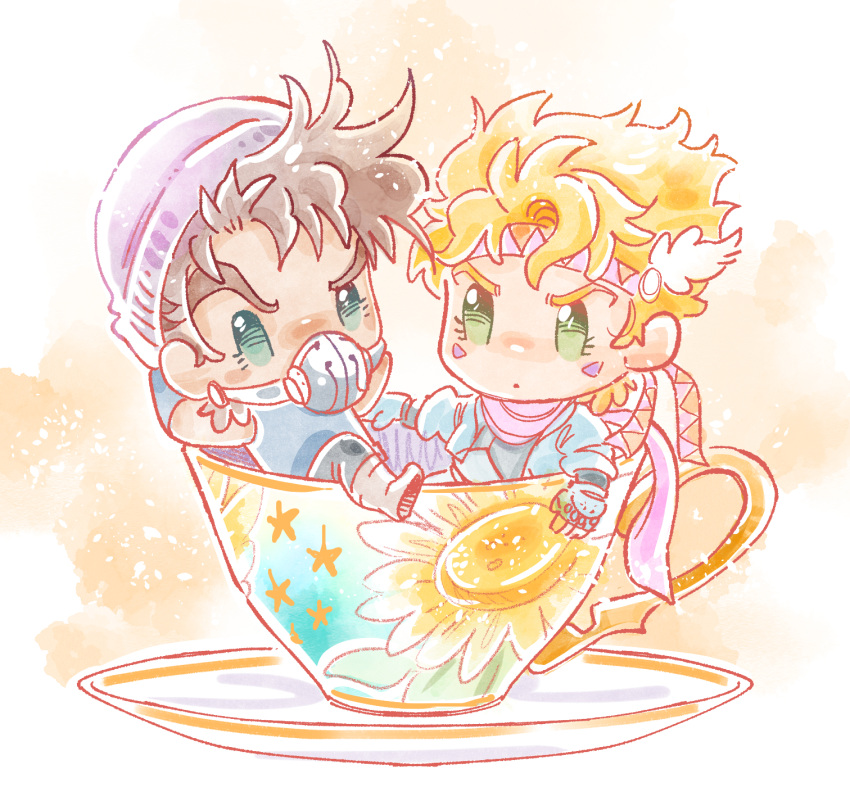 Safebooru - 2boys battle tendency beanie blonde hair blue jacket boots ...