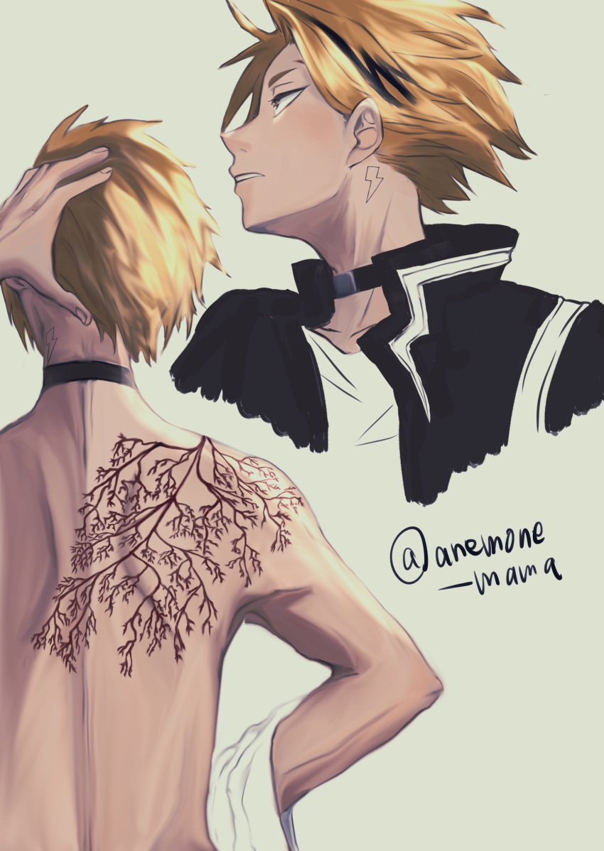 Safebooru - 1boy anemone mama blonde hair boku no hero academia choker ...