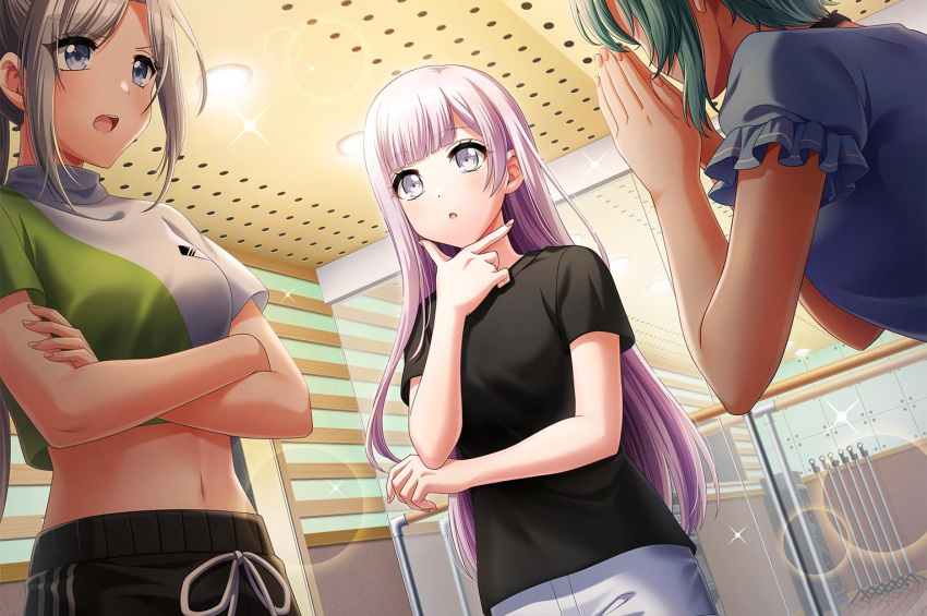 Safebooru - blush d4dj grey eyes izumo saki long hair shirt silver hair | 3770046