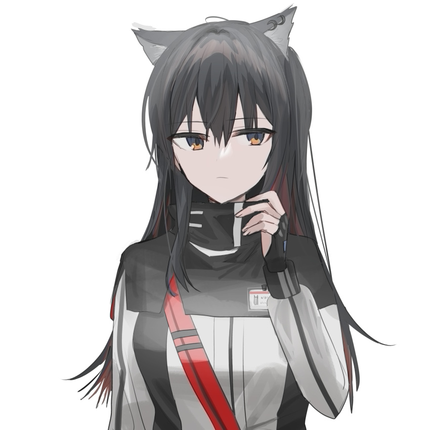 Safebooru - 1girl absurdres animal ear fluff animal ears arknights bangs black capelet black ...