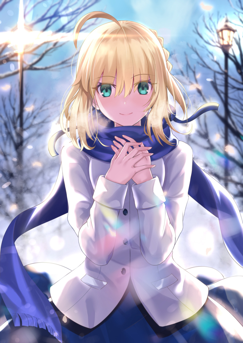 Safebooru - 1girl ahoge artoria pendragon (fate) blonde hair blue ...