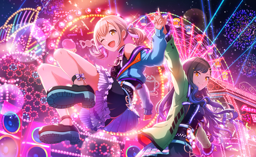 Safebooru - 2girls azusawa kohane blonde hair blush jacket looking at viewer official art open ...