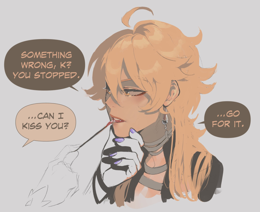 Safebooru - 1boy aether (genshin impact) ahoge alternate hairstyle bangs blonde hair blush braid ...