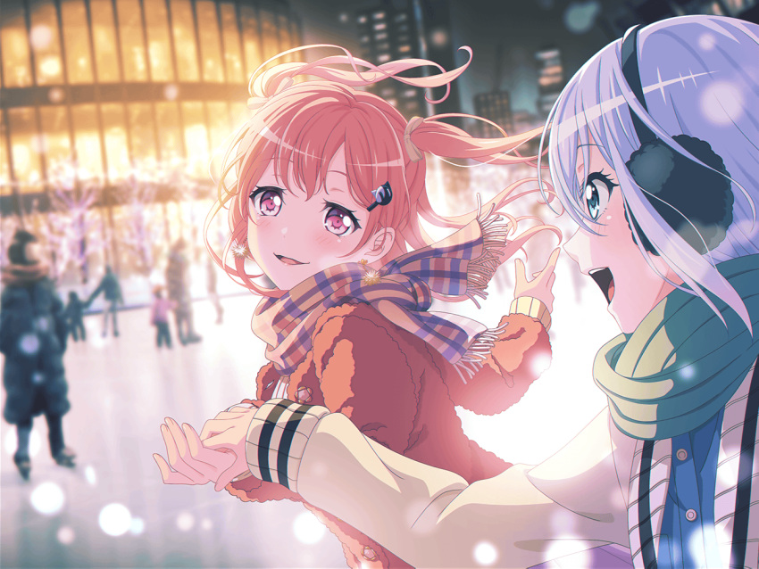 Safebooru - bang dream! blonde hair blush hiromachi nanami jacket long hair red eyes smile | 3794688