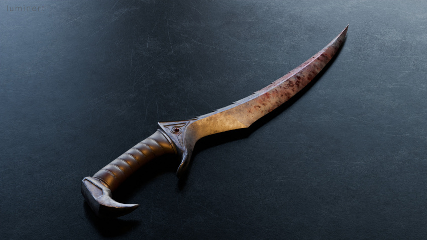 Safebooru - 3d blood blood splatter commentary dagger dark brotherhood ...