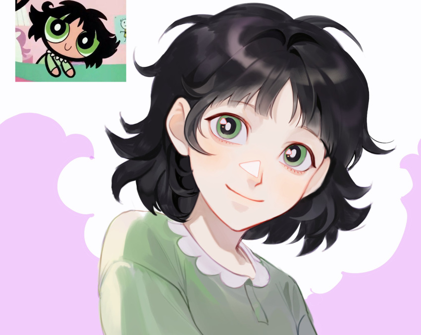 Safebooru - 1girl bangs black hair blush bright pupils buttercup (ppg ...
