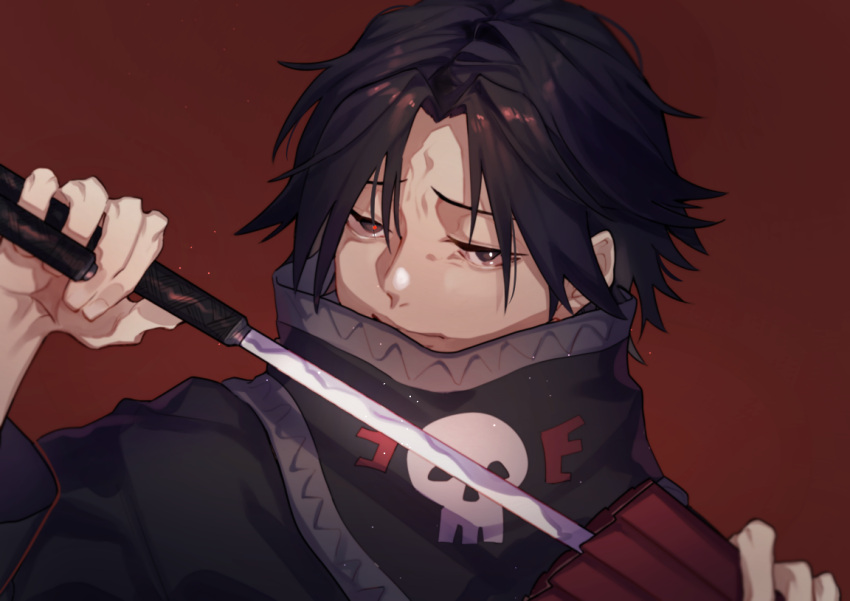 Safebooru - 1boy bandana bangs black eyes black hair closed mouth ...