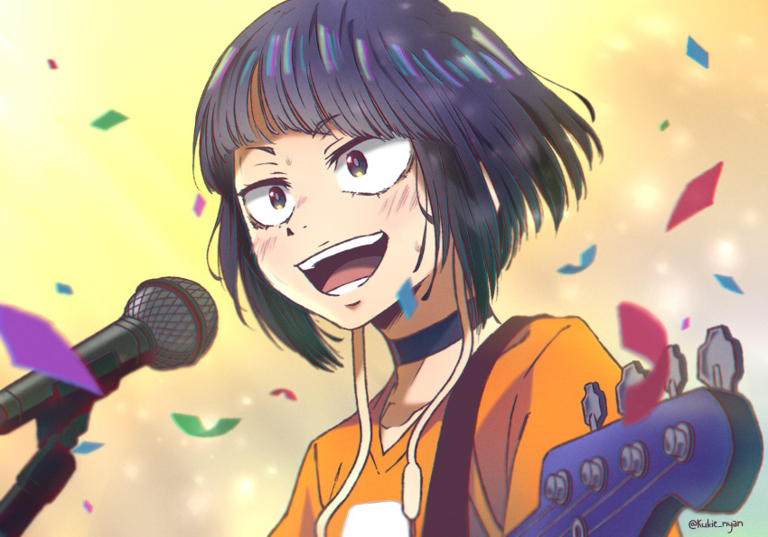 Safebooru - 1girl :d bangs blue hair blush boku no hero academia choker ...