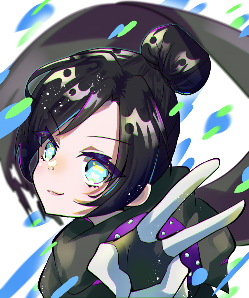 Safebooru - 1girl apex legends bangs black gloves black hair black scarf blue eyes eyebrows ...