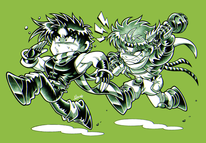 Safebooru - 1980s (style) 2boys armpits battle tendency caesar anthonio ...