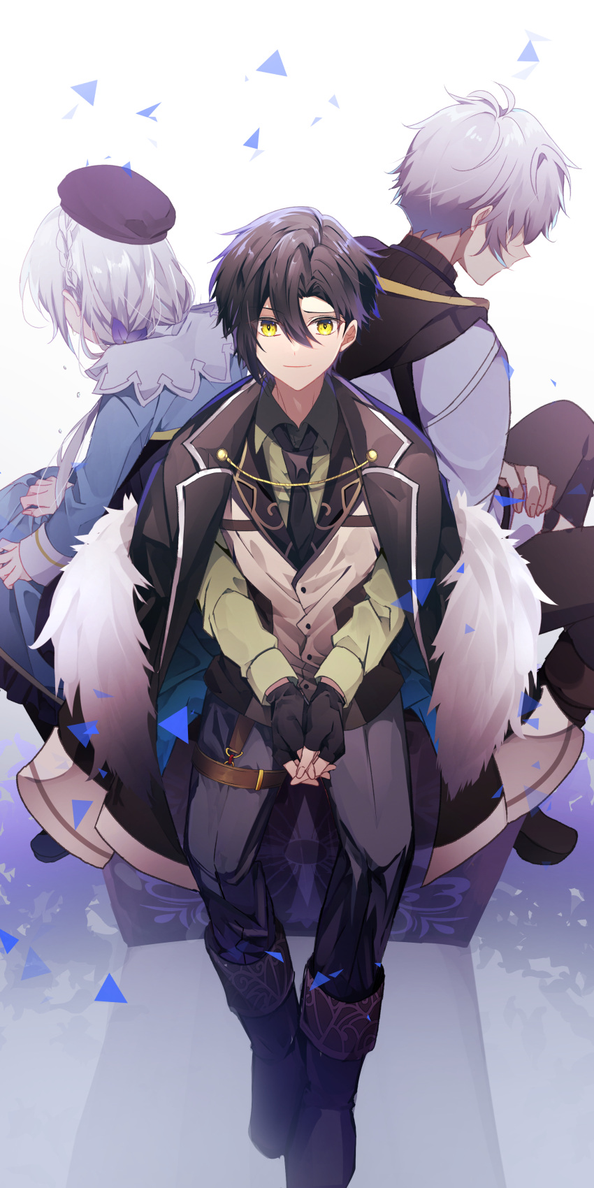 Safebooru - 1girl 2boys fanart latchia fielitz rudel kreuz tekodeteko ...