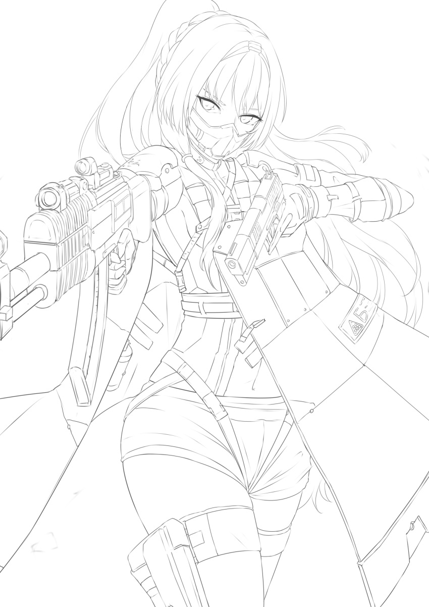 Safebooru - 1girl absurdres alternate costume an-94 an-94 (girls' frontline) assault rifle bangs ...