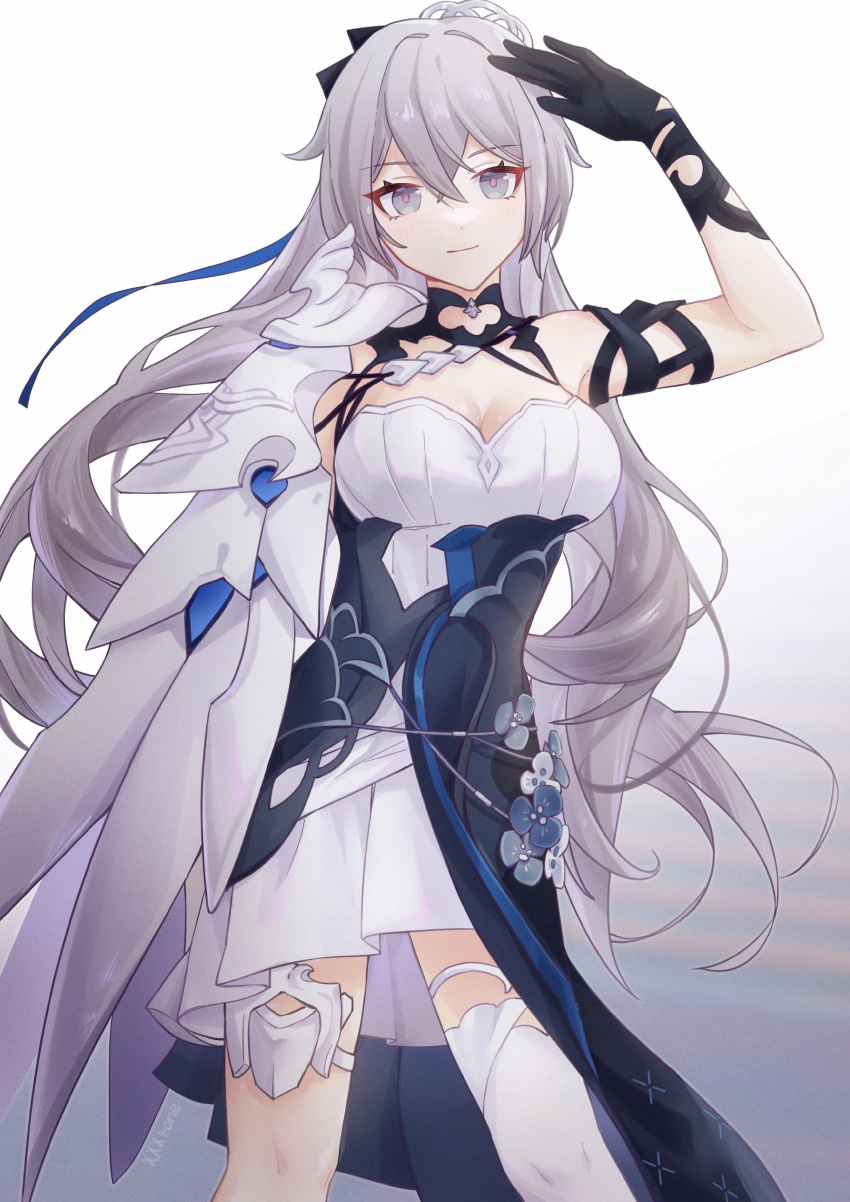 Safebooru - 1girl absurdres bangs bare shoulders black gloves bronya zaychik bronya zaychik ...