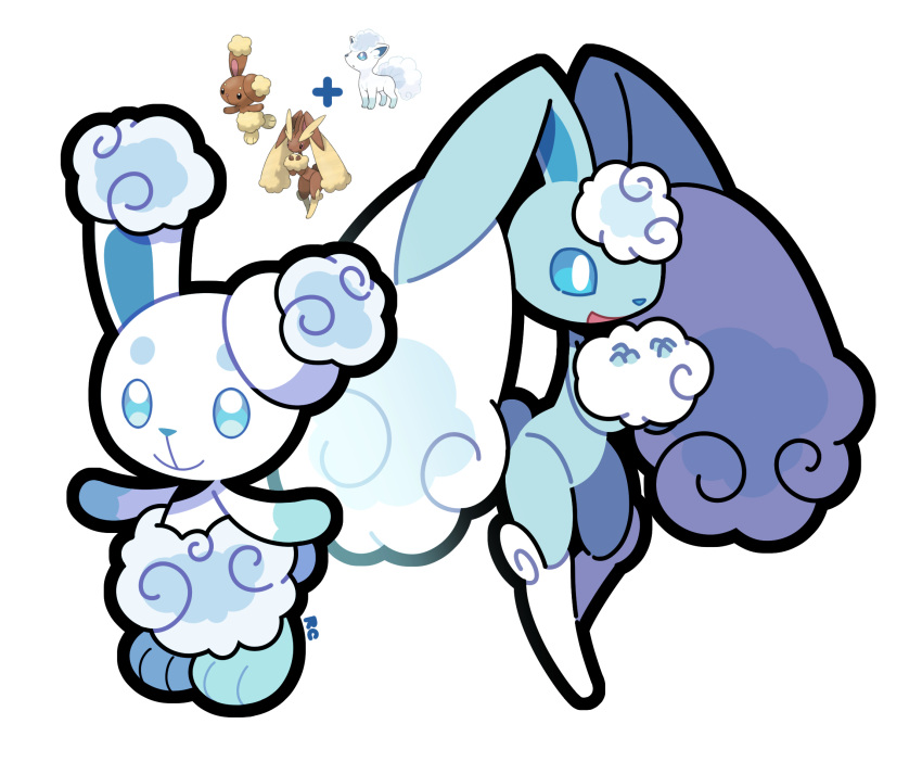 Safebooru - :d alternate color artsy-rc buneary fusion highres looking ...