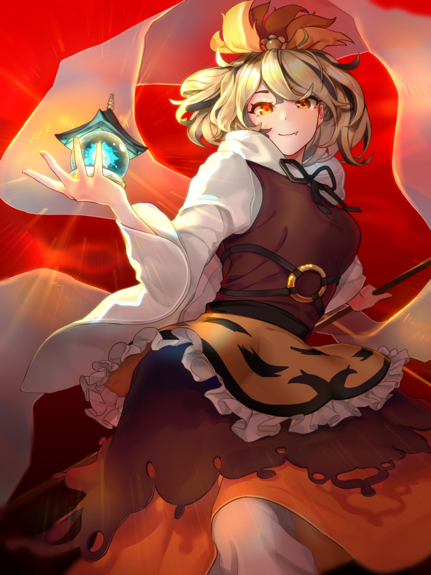 Safebooru - 1girl animal ears animal print bishamonten's pagoda bishamonten's spear black ribbon ...