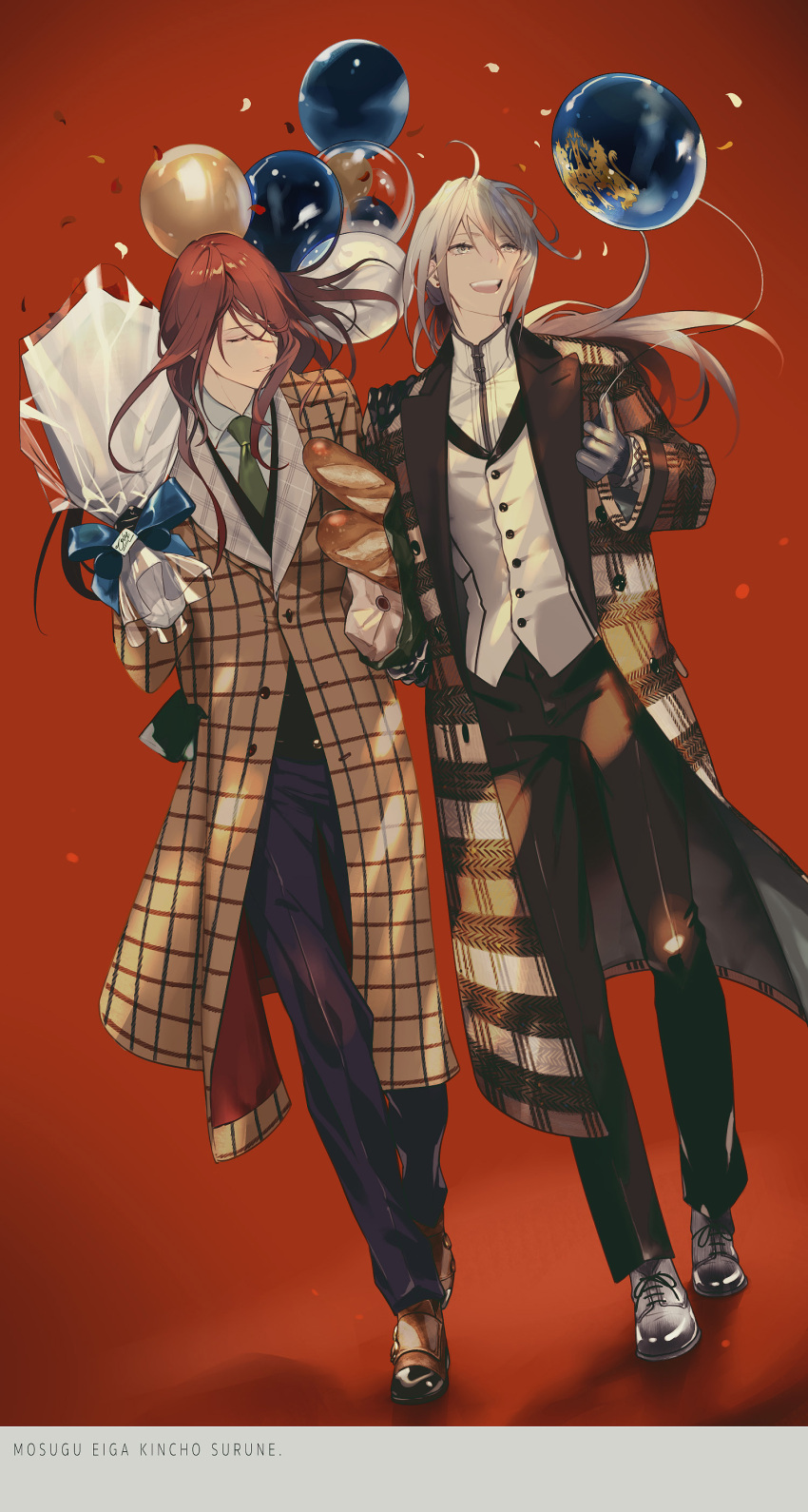 Safebooru - 2boys absurdres ahoge balloon bedivere (fate) blonde hair ...