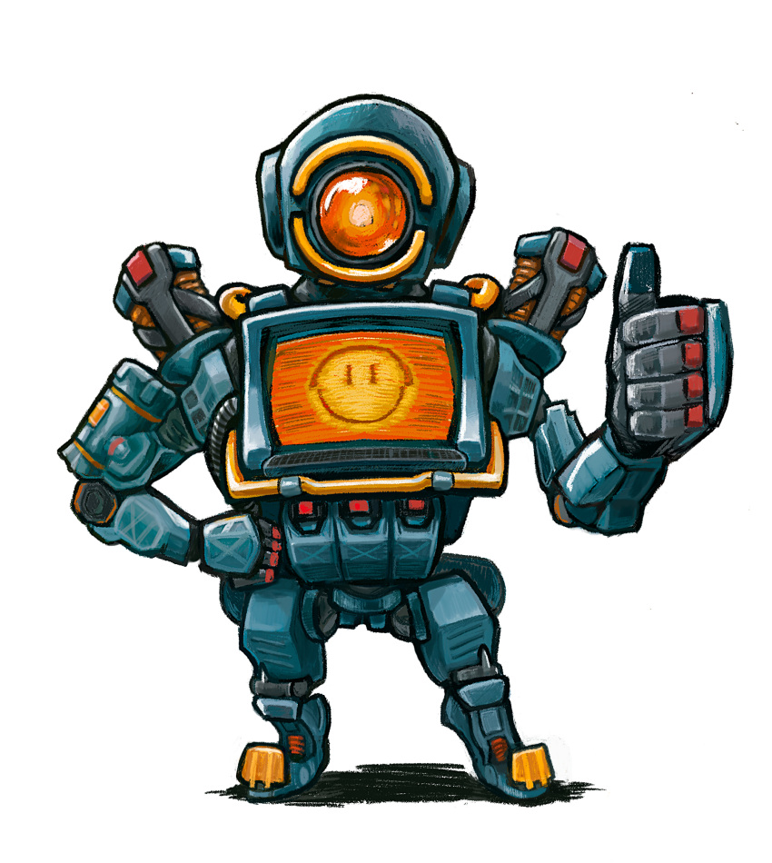 Safebooru - apex legends cable chibi hand on hip head tilt highres ...