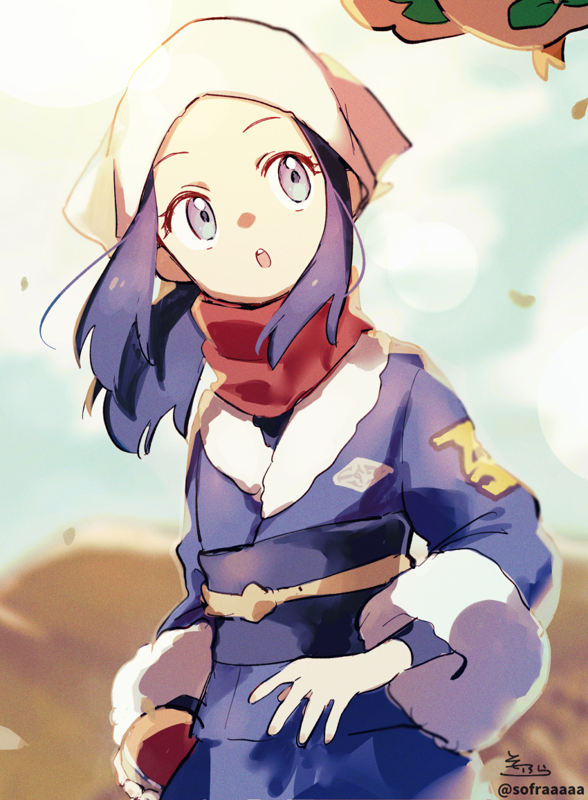 Safebooru - 1girl akari (pokemon) blue eyes blue hair blue kimono blue ...