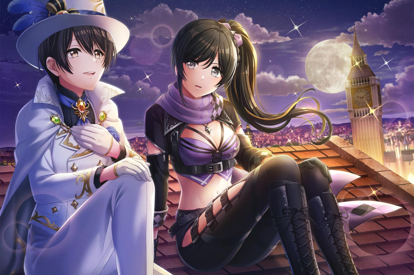 Safebooru - aoyagi tsubaki bikini black eyes black hair blush d4dj jacket long hair | 3870640