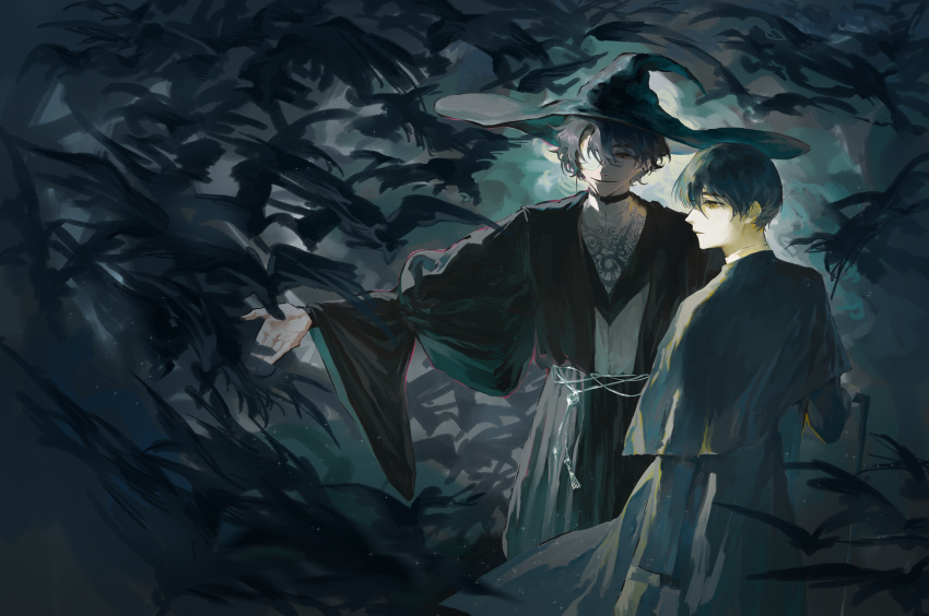 Safebooru - 2boys absurdres amon (lord of the mysteries) angel arm up ...