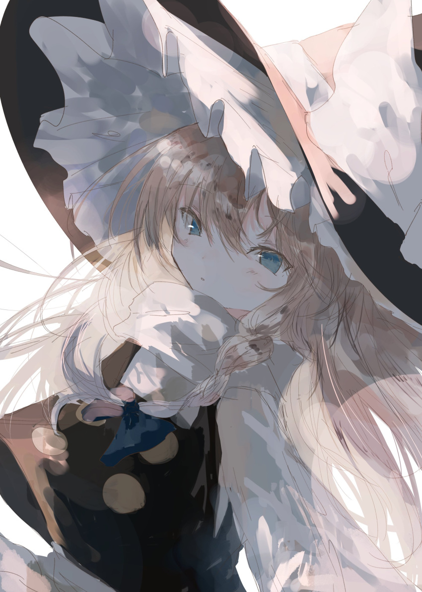 Safebooru - 1girl absurdres agasa (akasa anodan) bangs black bow black dress blonde hair blue ...