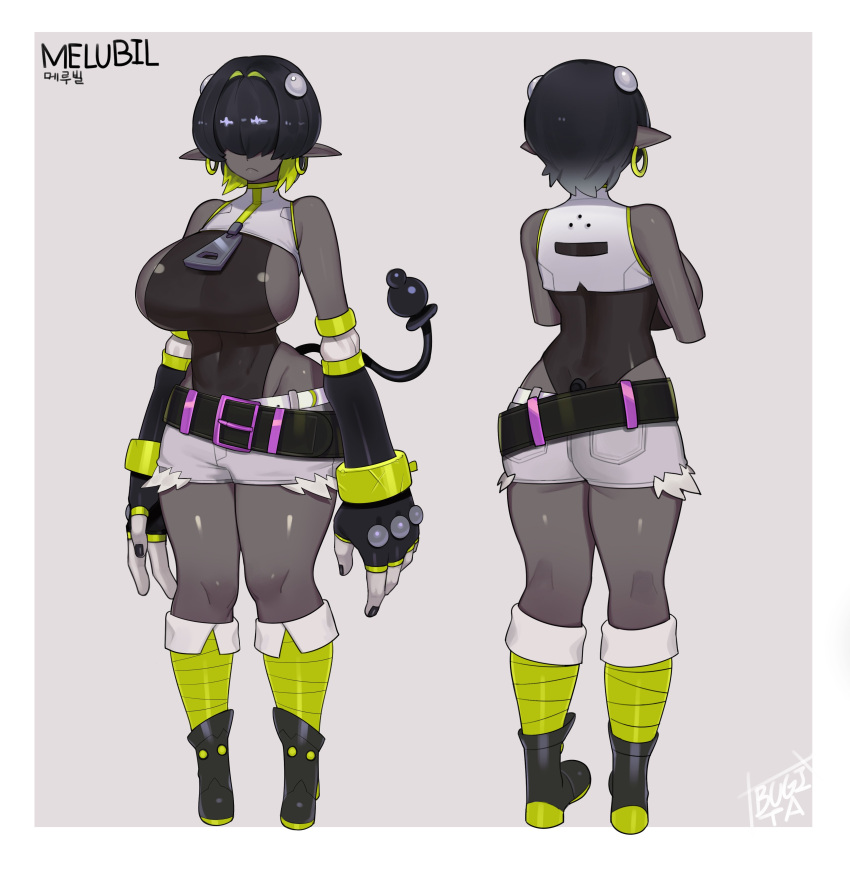 Safebooru - 1girl absurdres bandaged leg bandages bare shoulders belt black footwear black ...