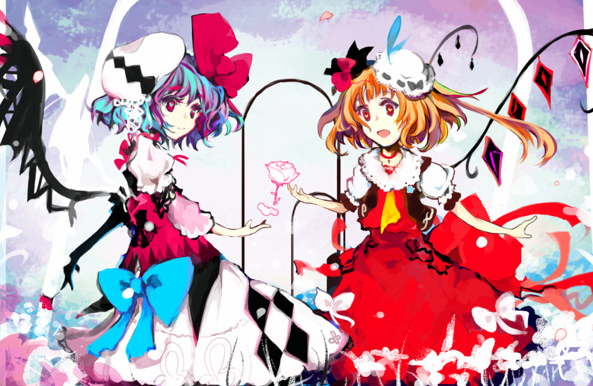 Safebooru - flandre scarlet flower hafuri multiple girls remilia ...