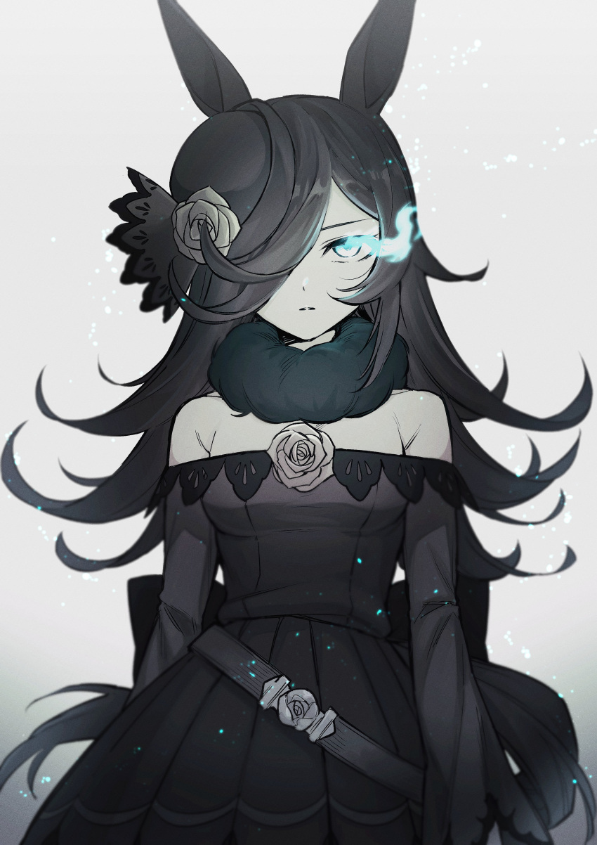 Safebooru - 1girl absurdres aneco (westsea1227) animal ears armpit crease arms at sides bangs ...