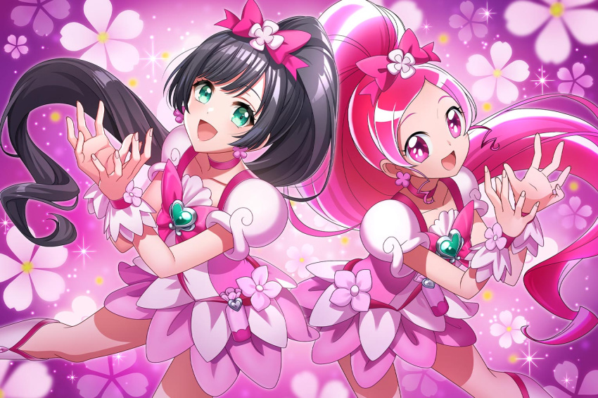 Safebooru - blush cure blossom d4dj dress green eyes heartcatch precure! long hair ponytail ...