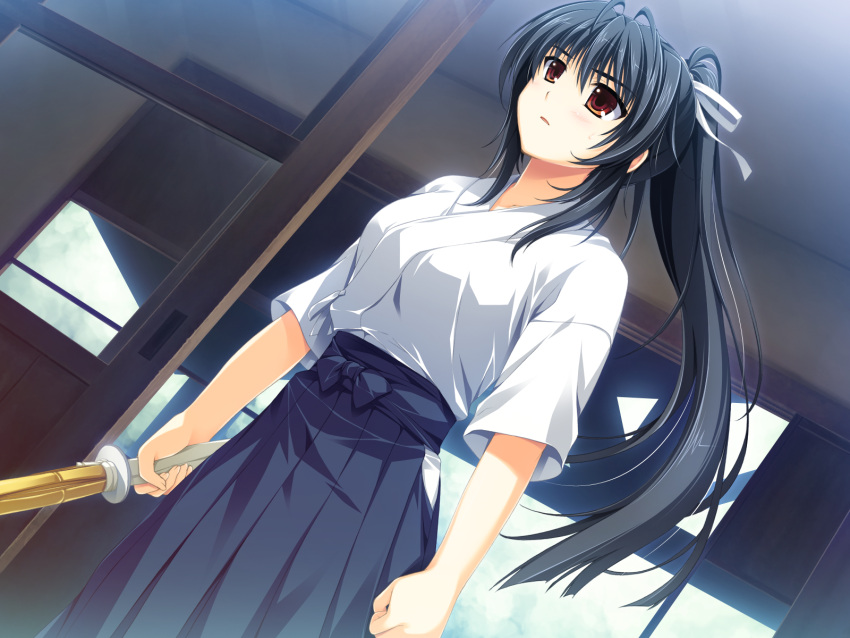 Safebooru - 1girl alpha (yukai na nakamatachi) antenna hair bangs black hair closed eyes dutch ...