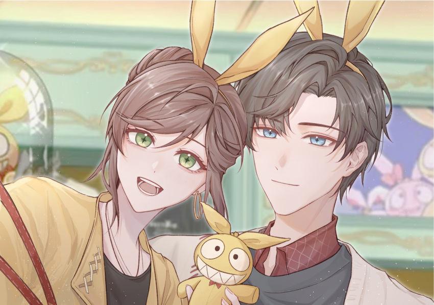 Safebooru - 1boy 1girl :d ababababaaa artem wing (tears of themis ...