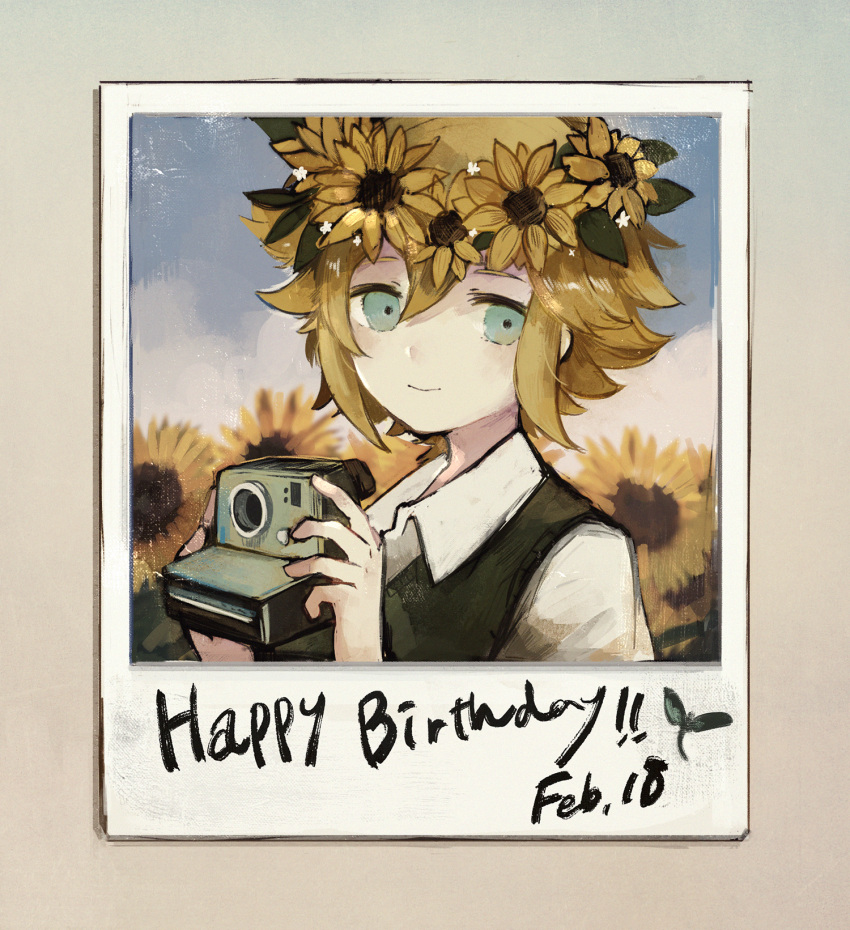 Safebooru - basil (omori) birthday black vest blonde hair blue eyes ...