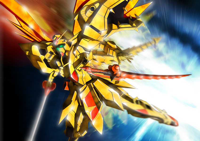 Safebooru - gundam highres mecha motion blur sd gundam solo superior ...