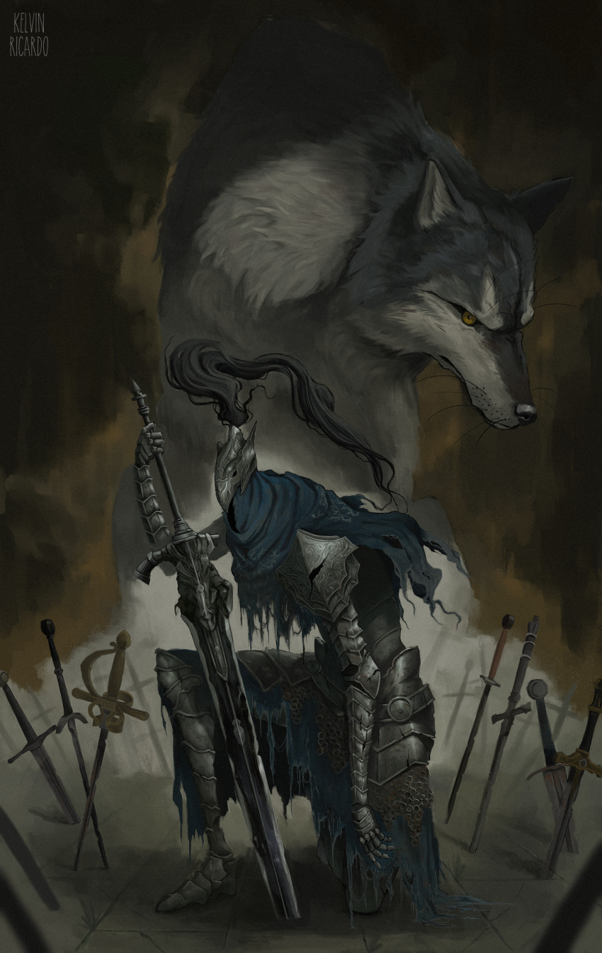 Safebooru - 1boy absurdres animal armor artorias the abysswalker ...