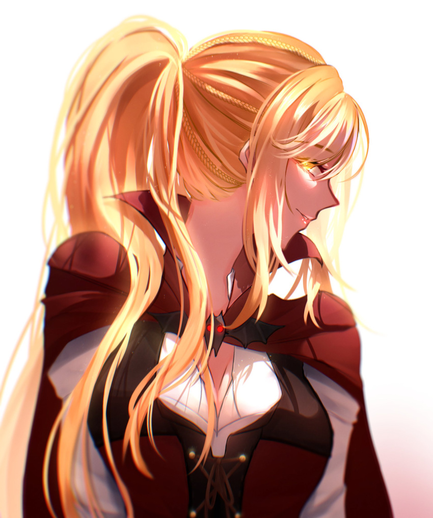 Safebooru - 1girl bat blonde hair cape colored eyelashes commission commissioner upload glowing ...