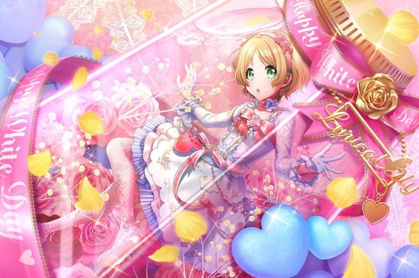 Safebooru - blonde hair blush d4dj dress green eyes short hair takeshita miiko | 3944800