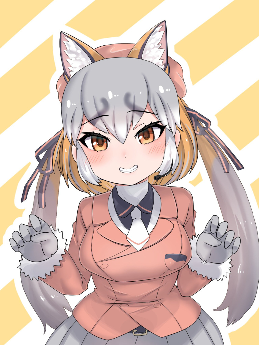 Safebooru - animal ears aramaru blazer gloves hat highres island fox ...