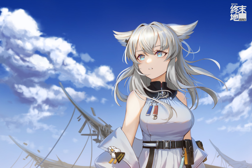 Safebooru - 1girl absurdres animal ears arknights arknights: endfield bare shoulders belt blue ...