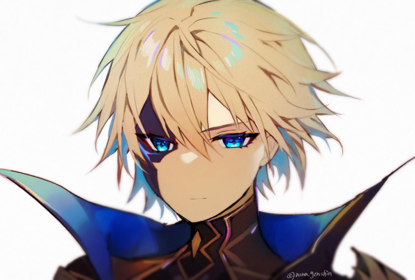 Safebooru - 1boy azna bangs blonde hair blue eyes blue hair closed mouth dainsleif (genshin ...