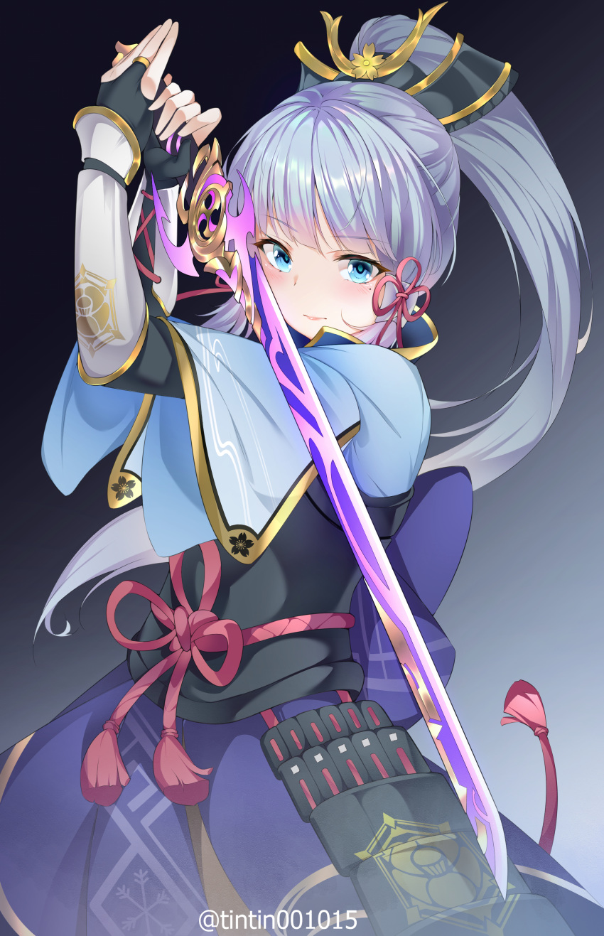 Safebooru - 1girl absurdres arm guards armor armored dress bangs blue dress blue eyes blue shirt ...