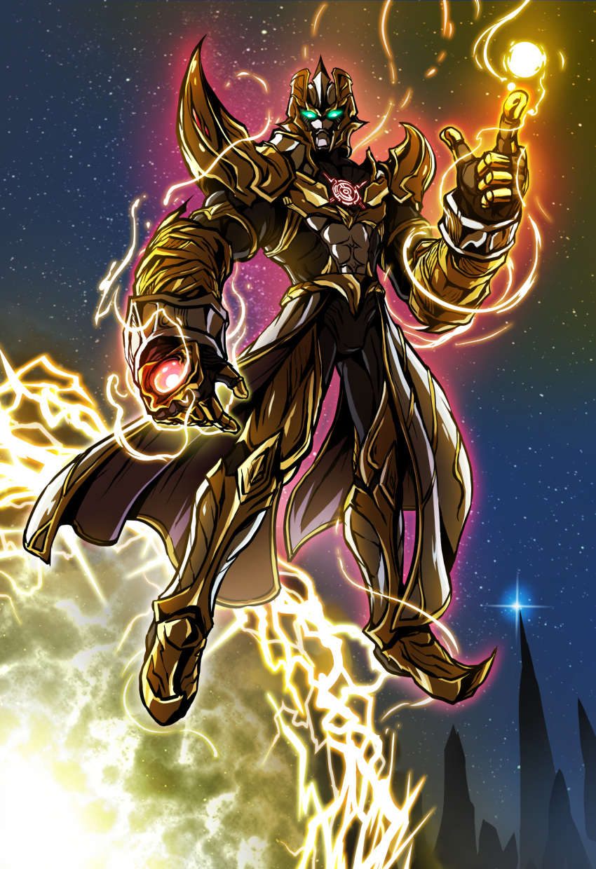 Safebooru - 1boy absolute tartarus alien armor belt bodysuit capelet ...