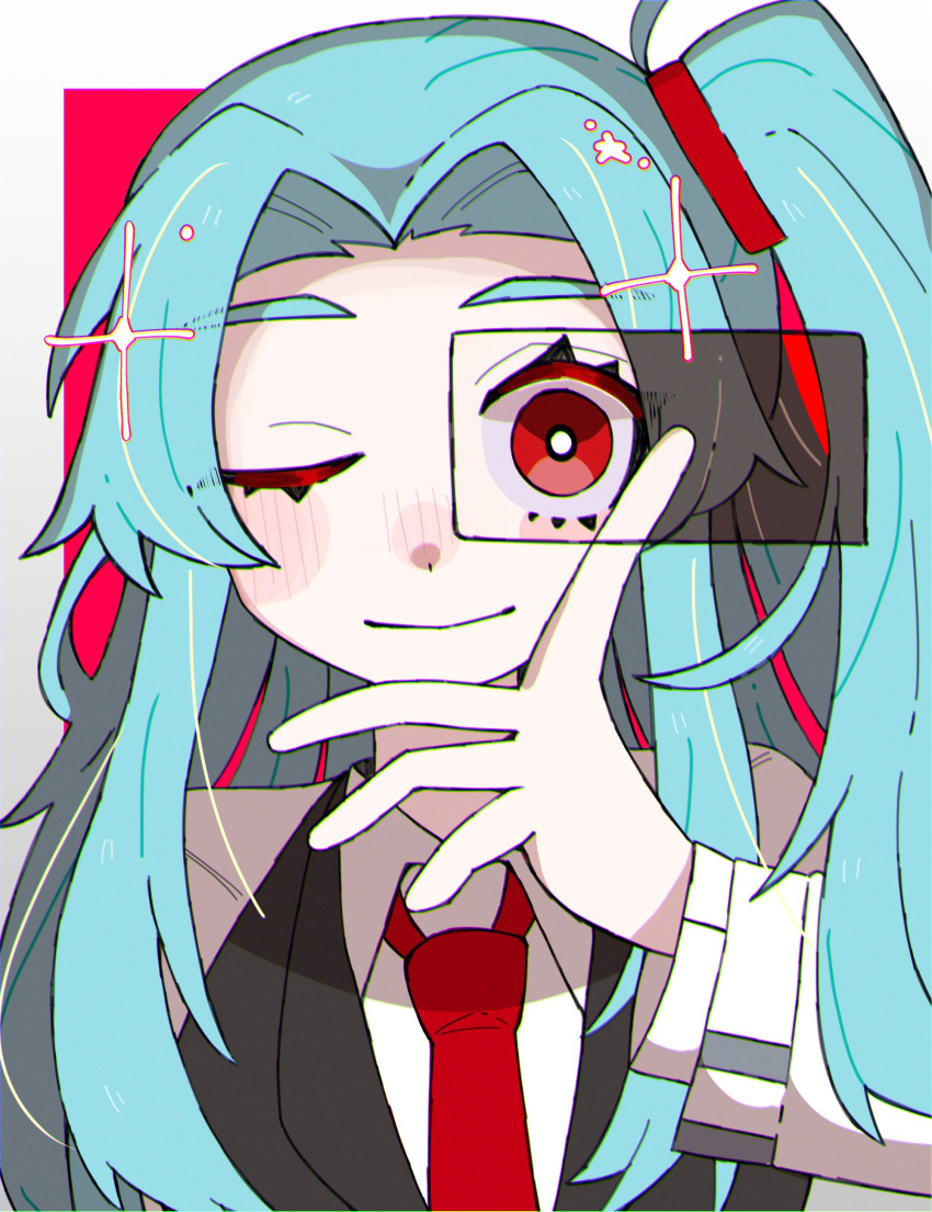 Safebooru - 1444tmt absurdres angela (project moon) blue hair collared ...