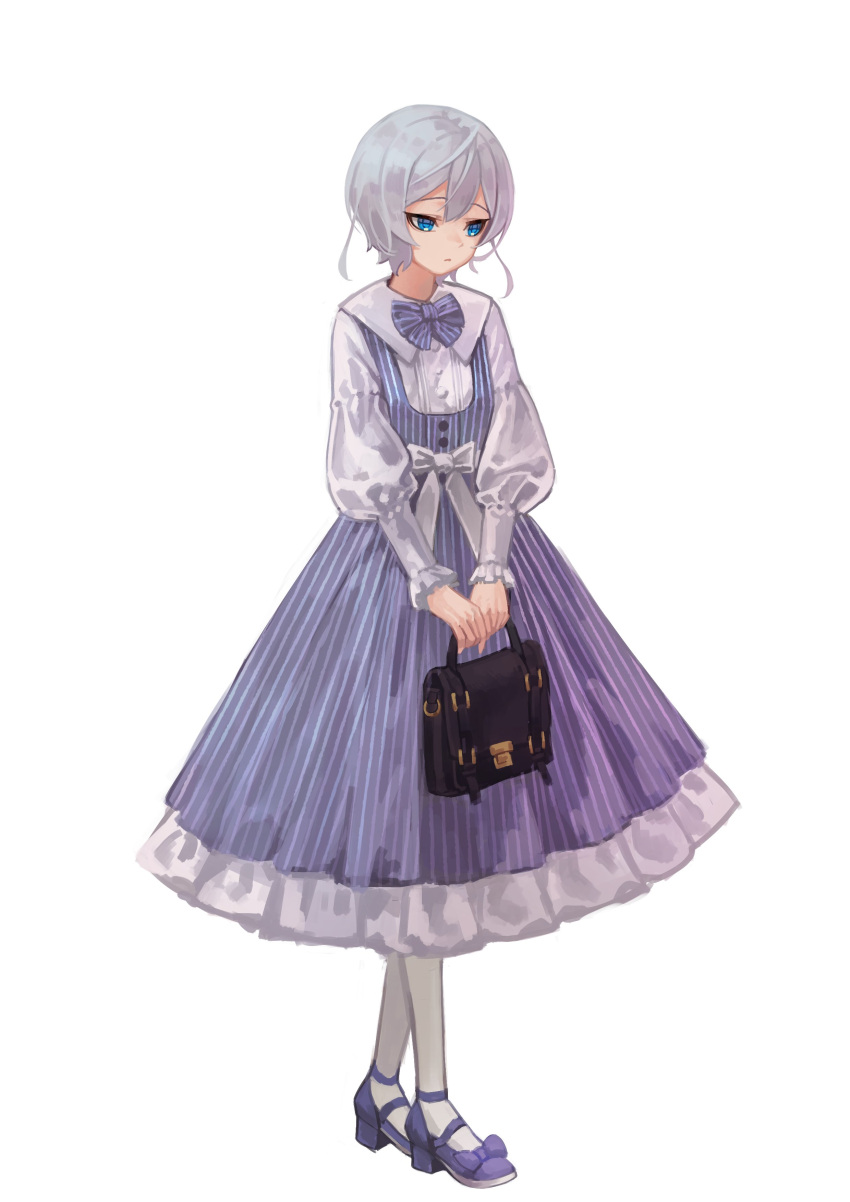 Safebooru - 1girl absurdres bag bangs blue eyes bow bowtie closed mouth ...