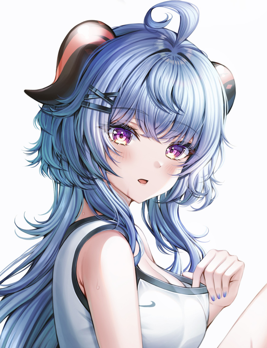 Safebooru - 1girl blue hair from side ganyu (genshin impact) genshin ...