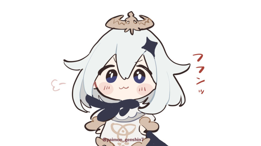 Safebooru - 1girl :3 black scarf blue eyes chibi genshin impact hair ...