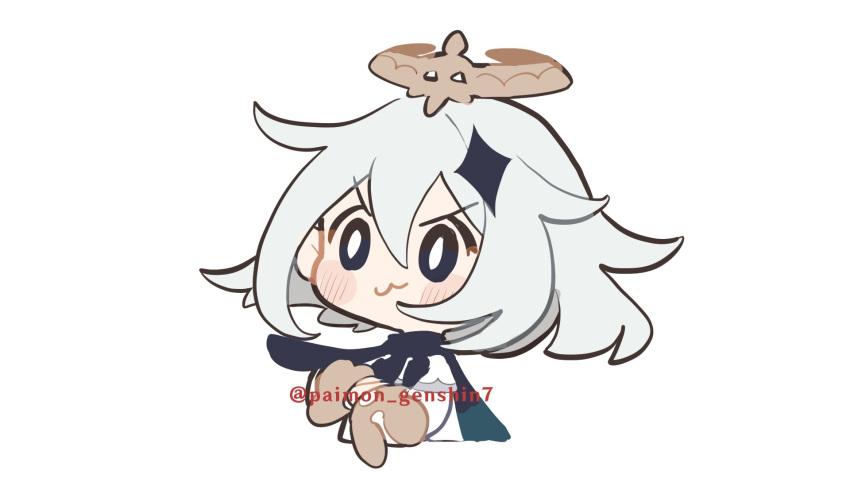 Safebooru - 1girl black scarf blue eyes chibi genshin impact hair ...